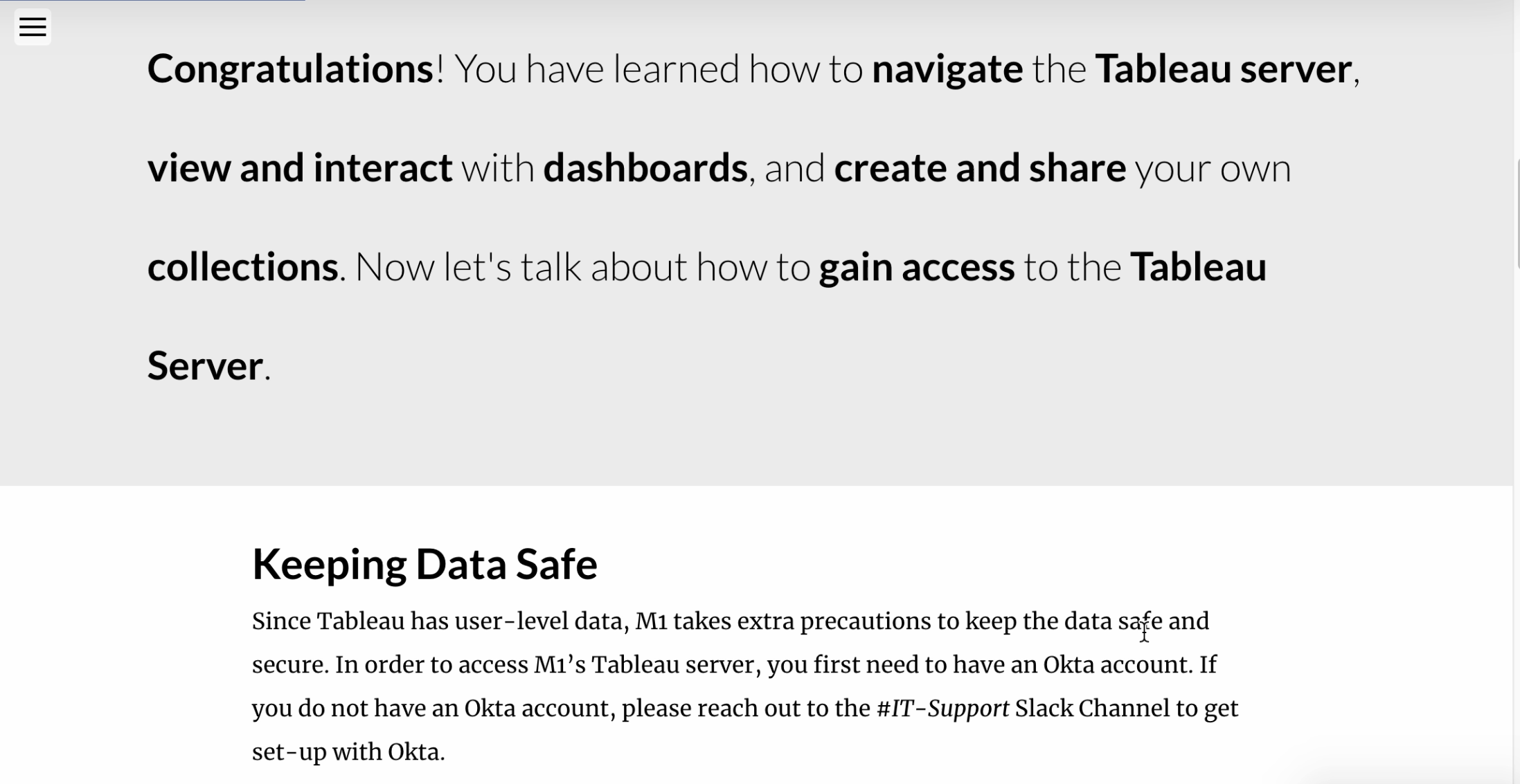 Intro to Tableau eLearning — Instructional Design Portfolio